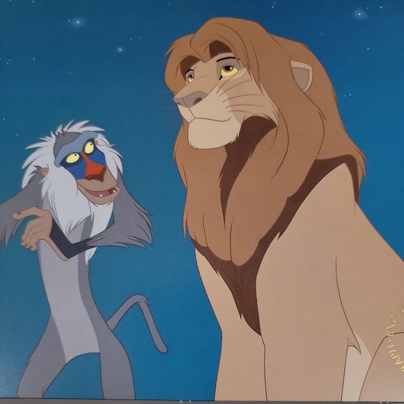 Disney | Art | 995 The Lion King Lithograph Walt Disney Simba And ...
